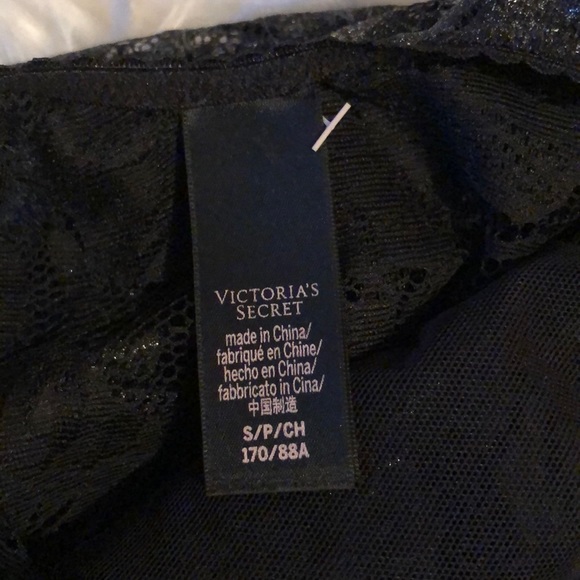 Victoria's Secret | Tops | Victorias Secret Shear Sparkle Lace Bodysuit ...